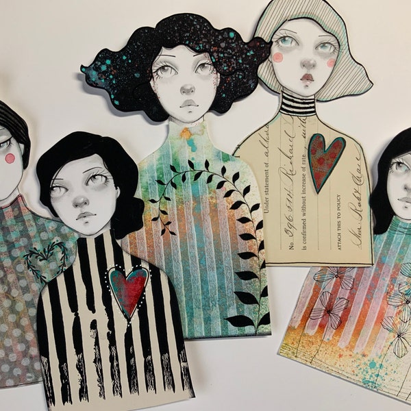 Paper Doll Stencil Set - Etsy