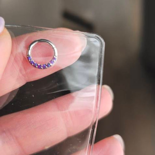 14K Solid Gold Sword Dangle Marquise Internal Threaded Stud Cartilage ...