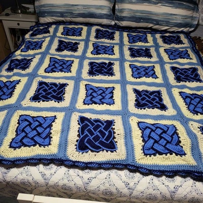 Crochet Square, Celtic Knot, Celtic Knot Square, Crochet Pattern ...