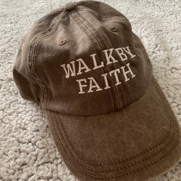 Embroidered Walk by Faith Hat || Christian Cap || Embroidered Hat ...