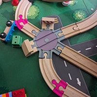 Wooden Train Track Parallel Switch G1 F1 / Wooden Train Switch / Brio ...