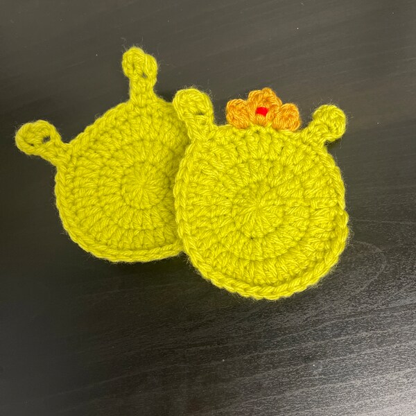 Crochet Shrek Coasters / Shrek Coasters / Shrek - Etsy
