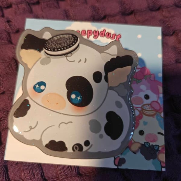 Ice Cream Cow Sticker Set Ver 2, Cute Cow Sticker Bundle, Rainbow Cow ...