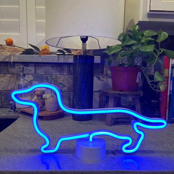 Flying Bat Blue Neon Lights Sign LED for Bedroom, Light Decoration, Bat ...