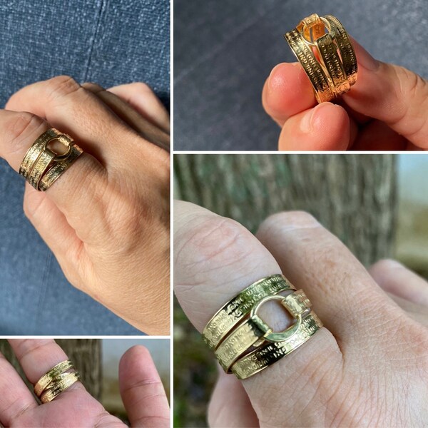 Kabbalah Ring, Prayer Ring, Hebrew Ring, Blessed Jewelry, Inspirational ...