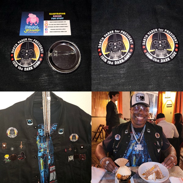 Darth Vader for President, 2.25" Inch Button, Pin, Pinback, Badge - Etsy