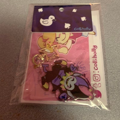 Jevil Deltarune Glitter Keychain Acrylic Epoxy Charm 2.5in. - Etsy