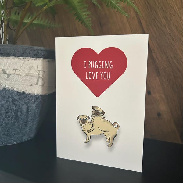 Cute Pug Birthday Card - Etsy