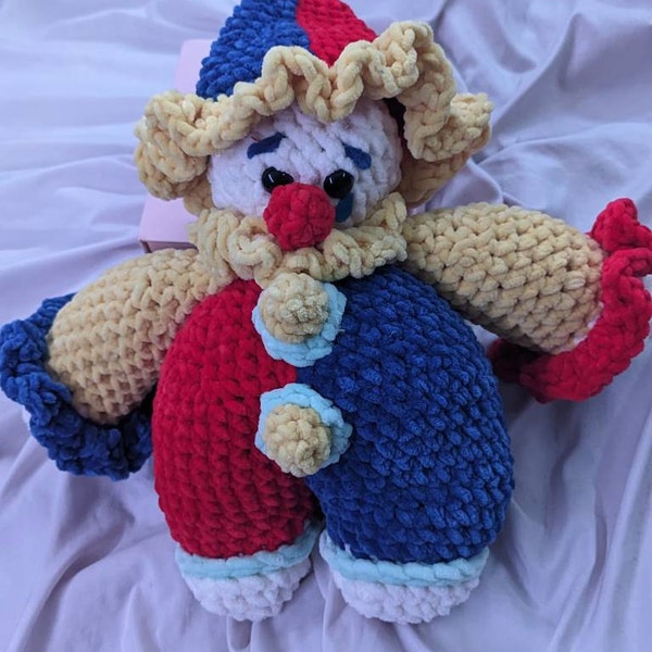 Clown Amigurumi Handmade Plush Handcrafted Clowncore/kidcore Plushy ...