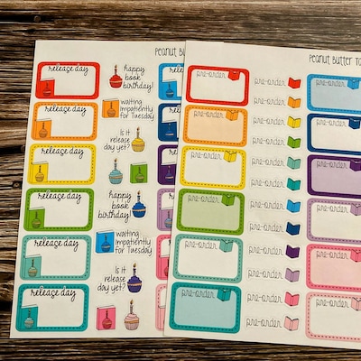 Reading Challenge Planner Stickers Reading Planner Stickers - Etsy