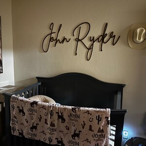 Custom Wood Name Sign for Nursery Girl, Boy, Over Crib Sign, Baby Name ...