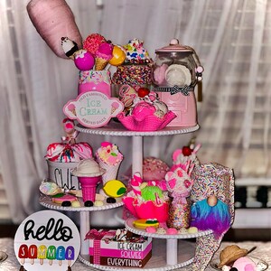 Ice Cream Wooden Sign Decor Candy Treat Table Decor Birthday Decor ...