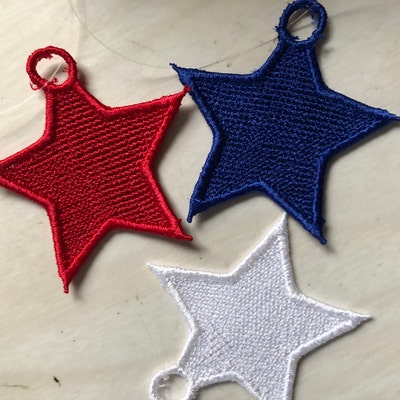 FSL 5 Point Star Machine Embroidery Design 3 Sizes, Freestanding Lace ...