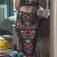 Maya Fit and Flair Mexican Embroidery Print Dress by Paulina - Etsy Canada