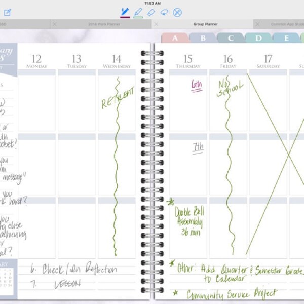 Meal Planning Digital Planner Insert Kit | Kaleidoscope - Etsy