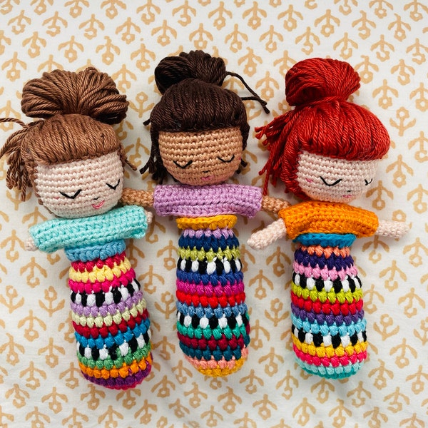 Worry Doll Crochet Pattern: Amigurumi Anxiety Toy (PDF Download) - Etsy