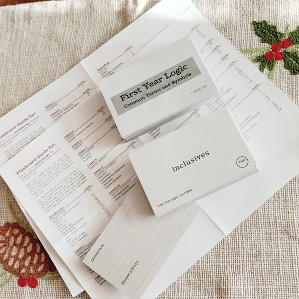 First Year Logic Flashcards (170+), Introductory Logic, Terms, Symbols ...