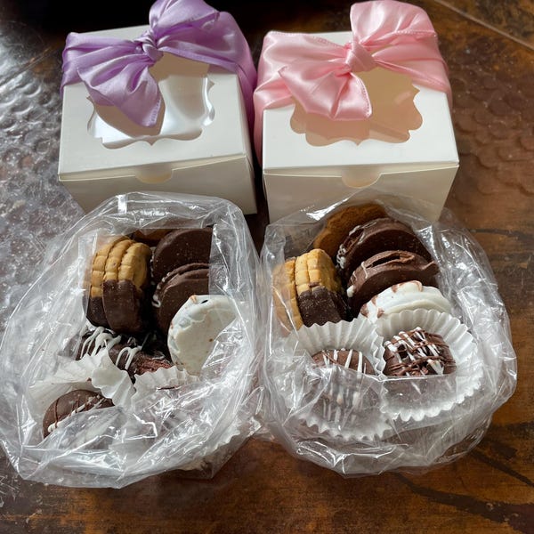 Gourmet Easter Basket Treat Boxes! Chocolate Covered Cookies, Truffles ...