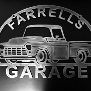 1955 1956 Classic Truck Garage Metal Sign - Etsy