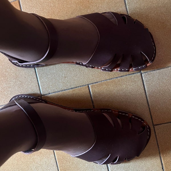 Wide Toe Box Sandals, Barefoot Sandals Women Leather, Sustainable ...