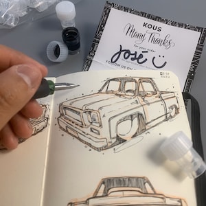 Walnut Shimmer Red Calligraphy Ink Calligraphy Kit Handmade Calligraphy ...