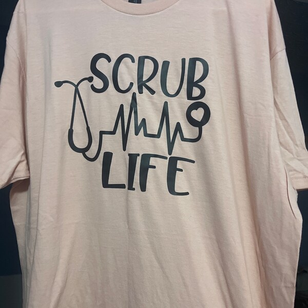 Scrub Life Shirt, Stethoscope Tshirt, Healthcare Tshirt, Medical ...