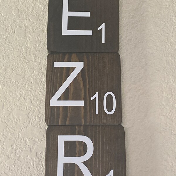 White Distressed Large Scrabble Tiles 3.5 Scrabble Letters Scrabble ...