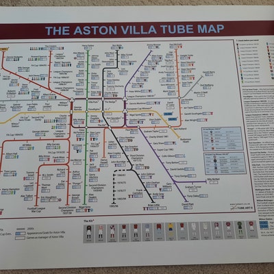 The Arsenal Tube Map - Etsy UK