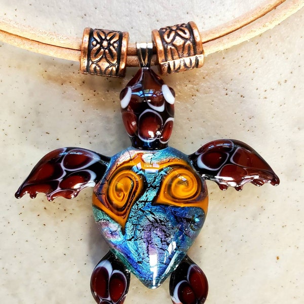 Glass Sea Turtle Pendant, Sea Turtle Jewelry, Glass Sea Animals, Sea ...