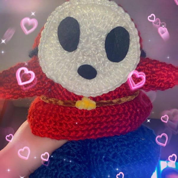 Shy Guy Mario Video Game Amigurumi Crochet Pattern | Amigurumi Crochet ...
