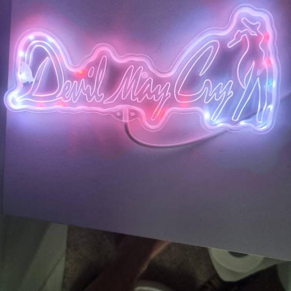 Devil May Cry LED Light Sign, Custom Arcade Room Gaming LED Sign ...