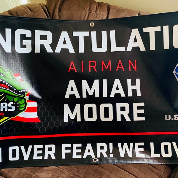 Air Force Graduation Banner 320 TRS Gators | Congratulations - Etsy