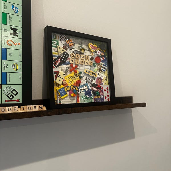 Game Board Wall Art Game Room Décor Man Cave Game Shadowbox - Etsy