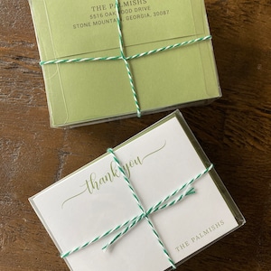 Thank You Personalized Stationery Gift Set, Stationary Flat Cards With ...