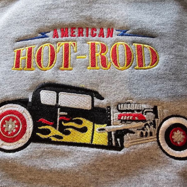 Car Hot Rods Embroidery Design- American Hot Rod-vintage Car Hot Rod ...