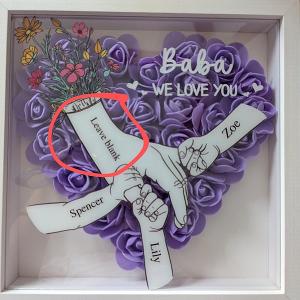 Personalized Flower Shadow Box for Mom, Customized Rose Photo Frame Box ...