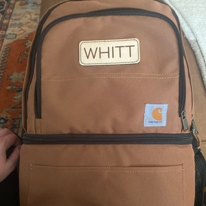 Square Leather Patch Monogram Leather Patch Backpack | Etsy