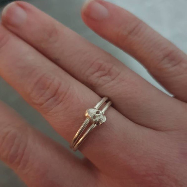 Anillo minimalista en plata de ley Anillo Geométrico Geometric Ring ...