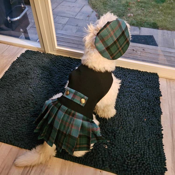 Derriere Dog Kilt, Pet Kilt, Tartan Kilt for Dogs, Hat Sold Separately ...