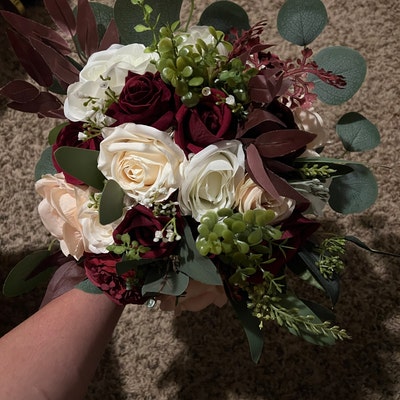 Floor Free Standing Arch Arrangement Aisle Flowers White Boho Pampas ...