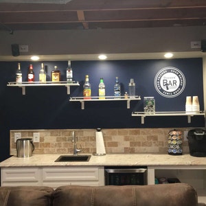 Personalized Name Bar Wall Decal Sticker - Etsy