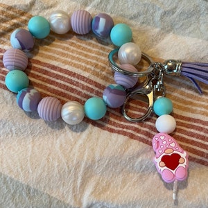Wristlet Keychains Stretchy Keychain/custom Keychain/silicone Beaded ...
