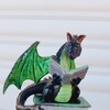 Dragon Reading Book Statue, 3D Printed Resin Art Sculpture, Outdoor ...