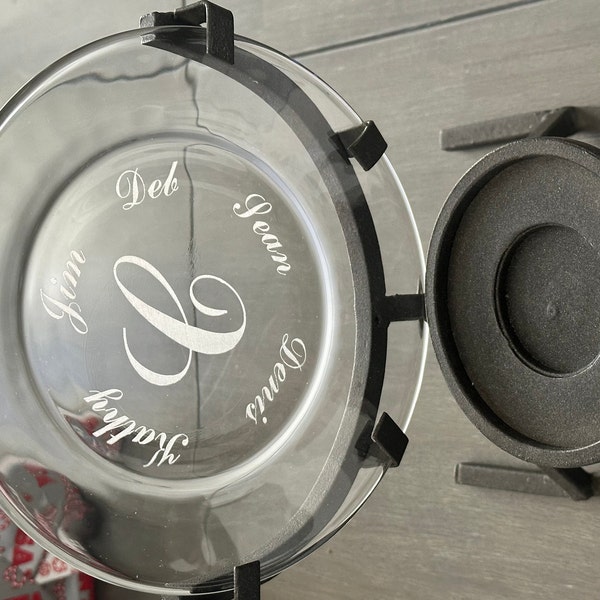 Custom Engraved Glass Plate | Etched Glass | Personalized Glass Plate ...