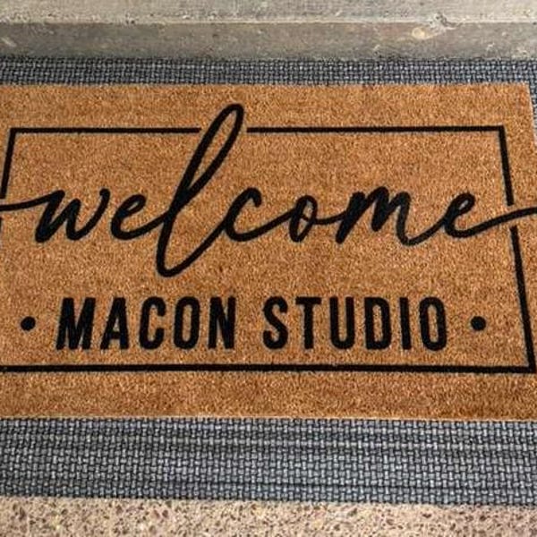 Personalized Welcome Mat With Last Name Family Name Doormat Custom ...