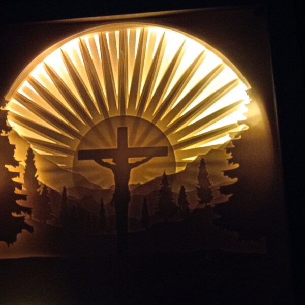 3D Jesus Crucifix Shadow Box, Religious Svg, Crucifixion of Jesus ...