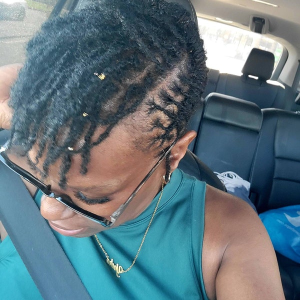 Silver Flower & Sunburst Charm Linking Ring 8" Dread Tie, Loc Tie ...