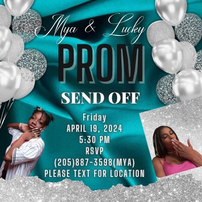 Prom Invitation, Prom Send off Flyer, Prom Invitation Flyer, Prom Flyer ...