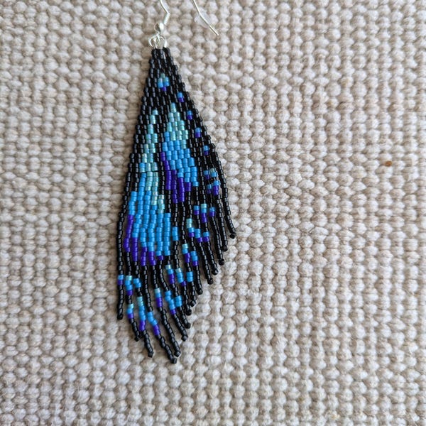 Butterfly Wing Earrings Pattern | Step-by-step TUTORIAL Brick Stitch ...