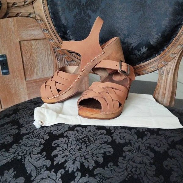 Strappy Heeled Sandals, Black Platform Sandals, High Heel Clogs, High ...